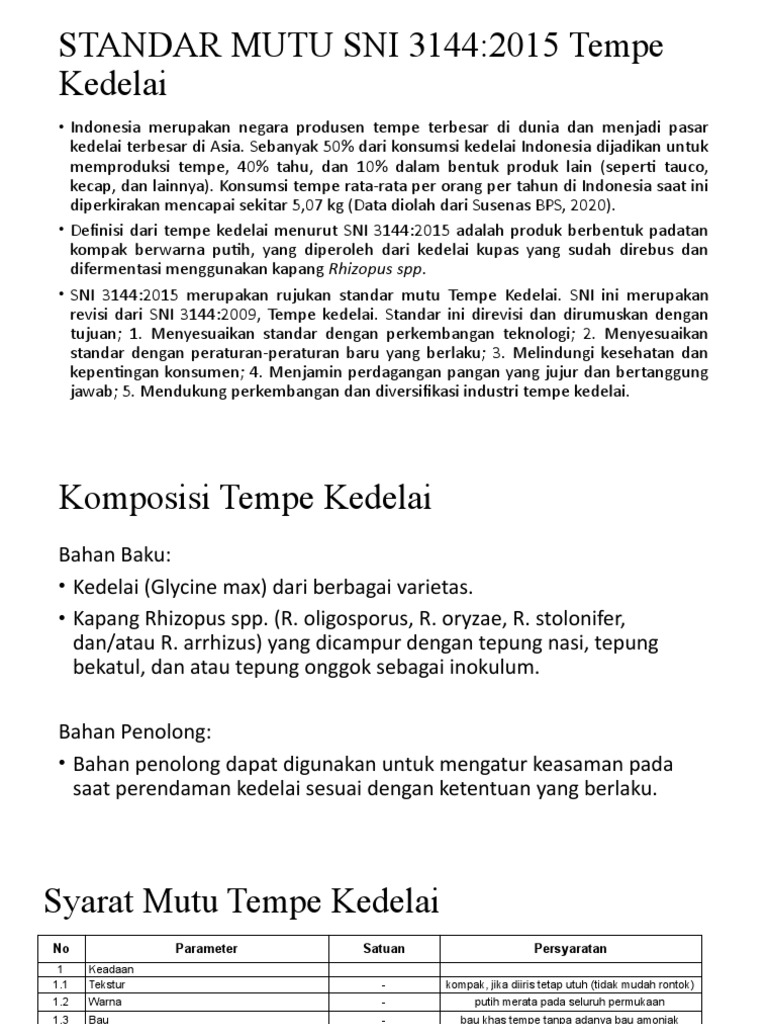 Konsep Subtansi Infografis Tempe Kedelai | PDF