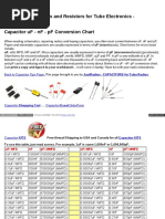 Capacitor uF-nF-pF Conversion Chart | PDF | Capacitance