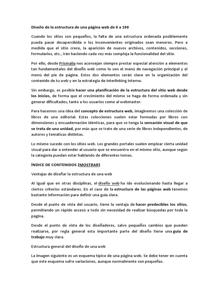 Diseño de La Estructura de Una Página Web | PDF