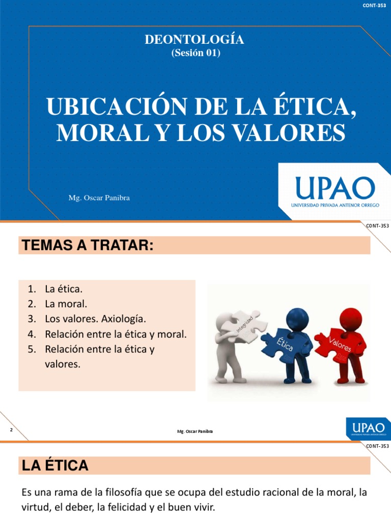 DE - S01 Ubicación de La Ética y La Moral | PDF | Moralidad | Axiología