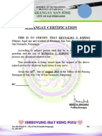 Barangay Endorsement Letter | PDF