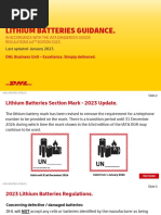 DHL Express Lithium Battery Guide | PDF | Cargo | Dangerous Goods