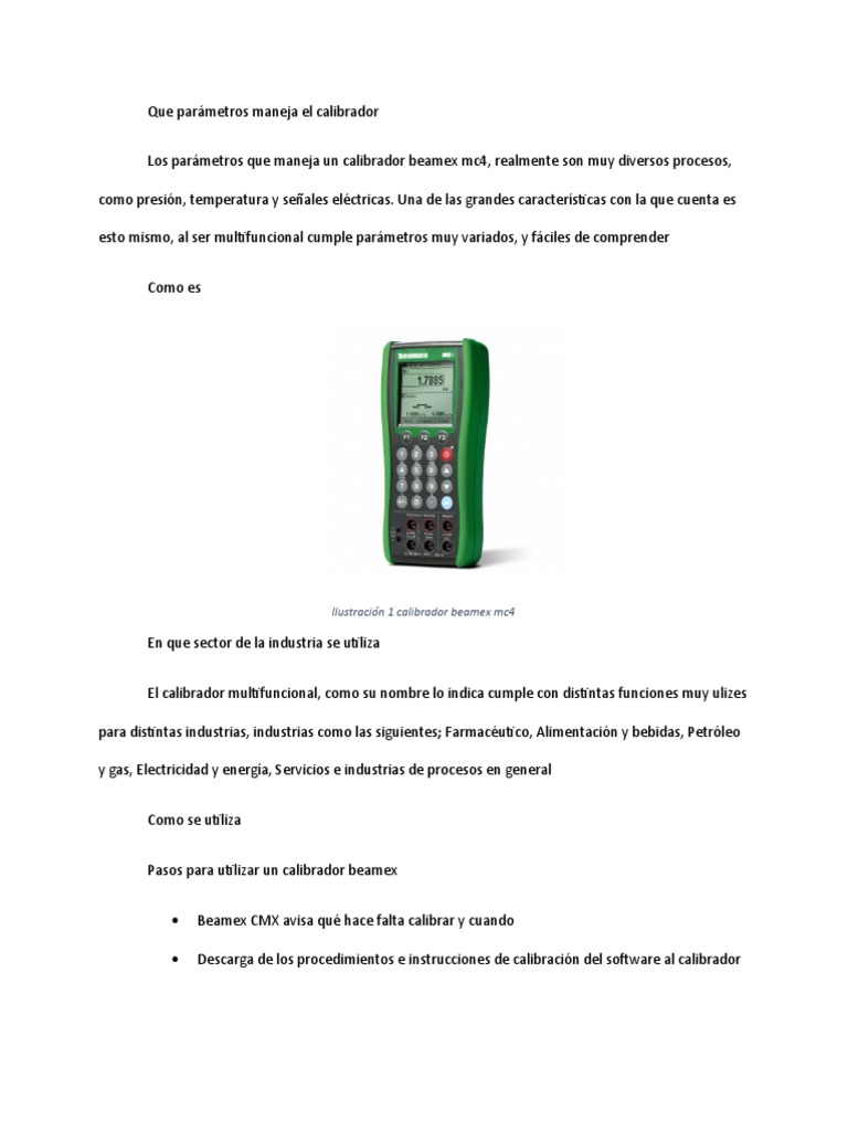 Calibrador mc4 | PDF | Calibración | Software