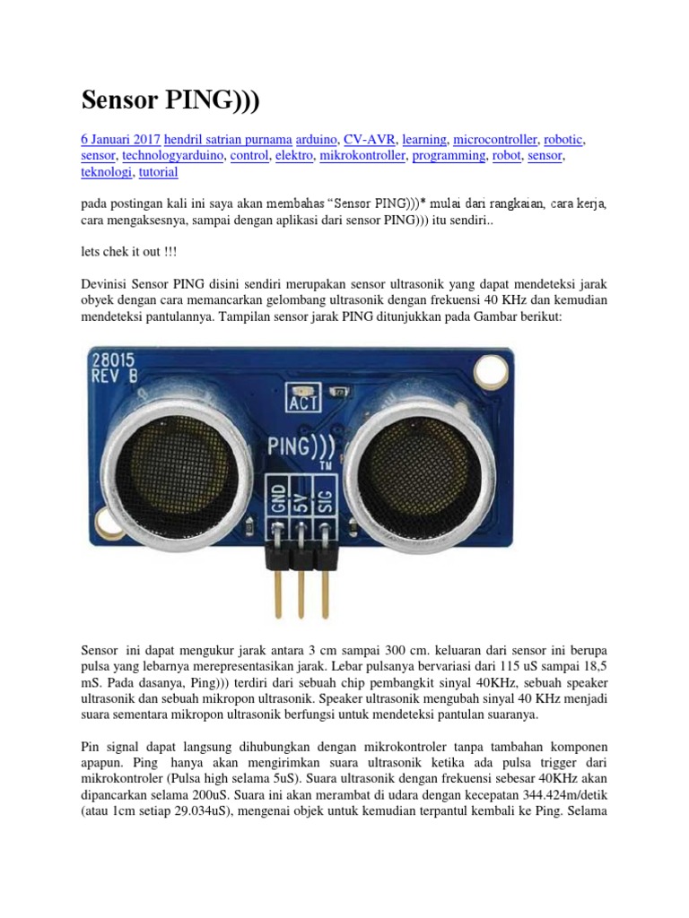 Sensor PING | PDF