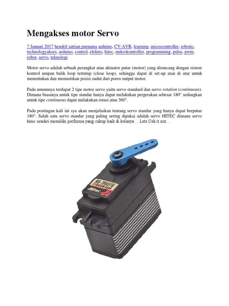 Mengakses Motor Servo | PDF