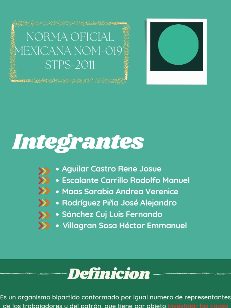 NOM-019 - Presentación | Descargar gratis PDF | Valores ...