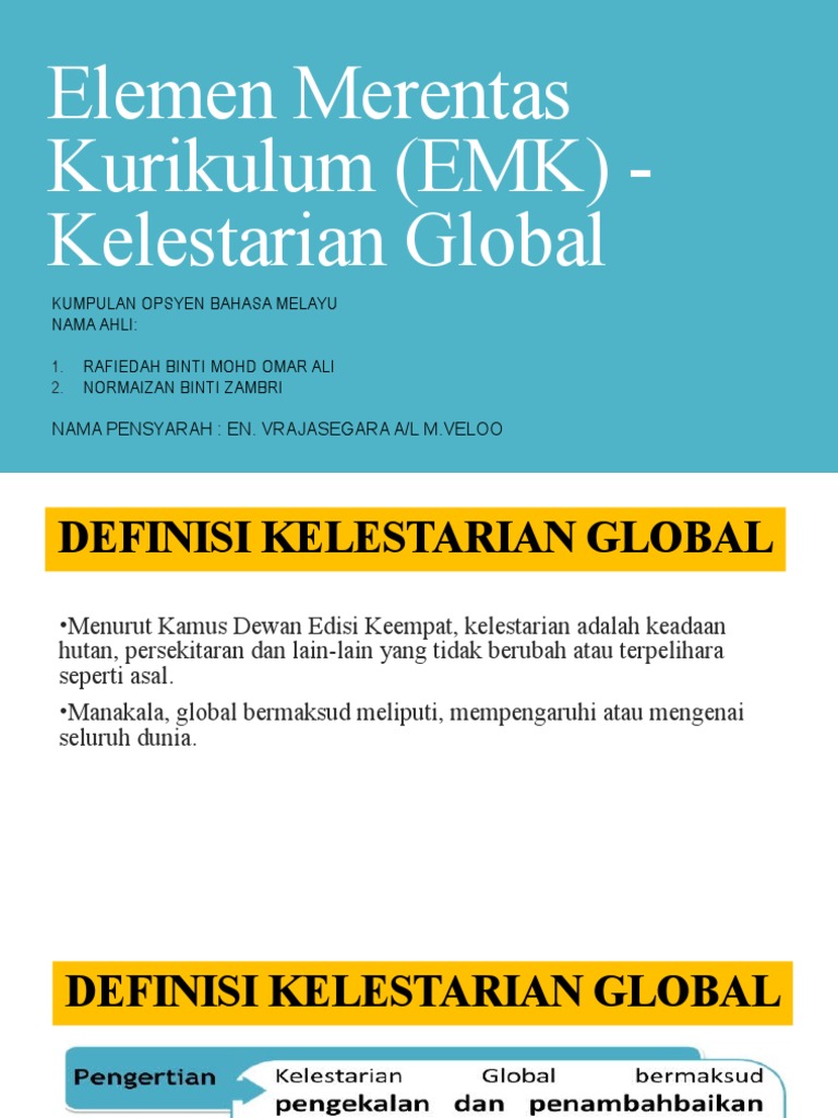 Emk Kelestarian Global | PDF