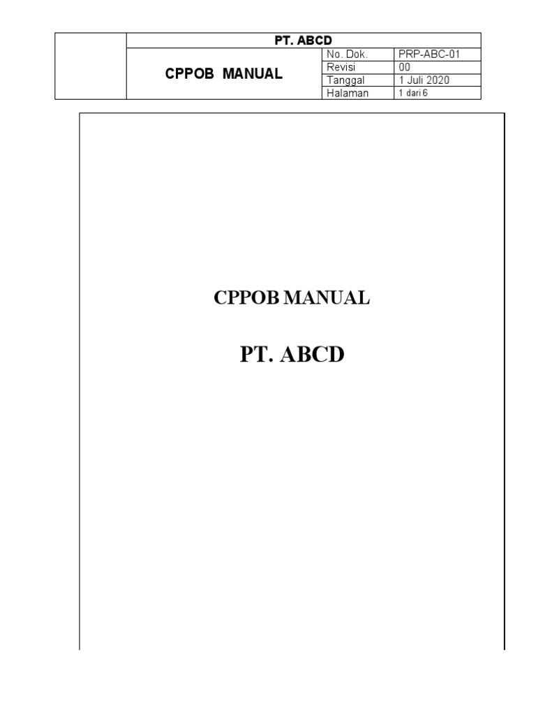 Tugas 1a. MANUAL CPPOB | PDF