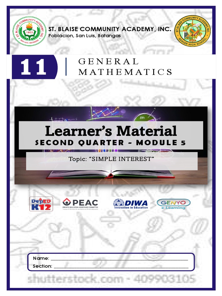 Simple Interest Module for Students | PDF | Business | Finance & Money ...