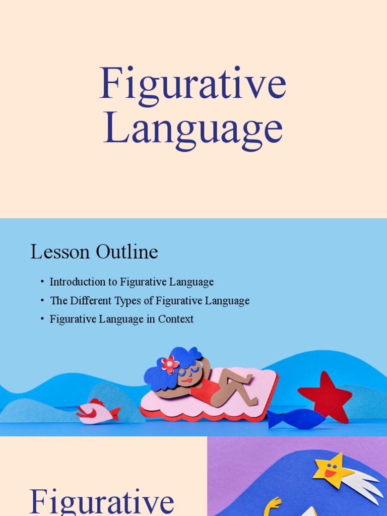 Figurative Language Education Presentation in Blue Cream Semi-Realistic ...