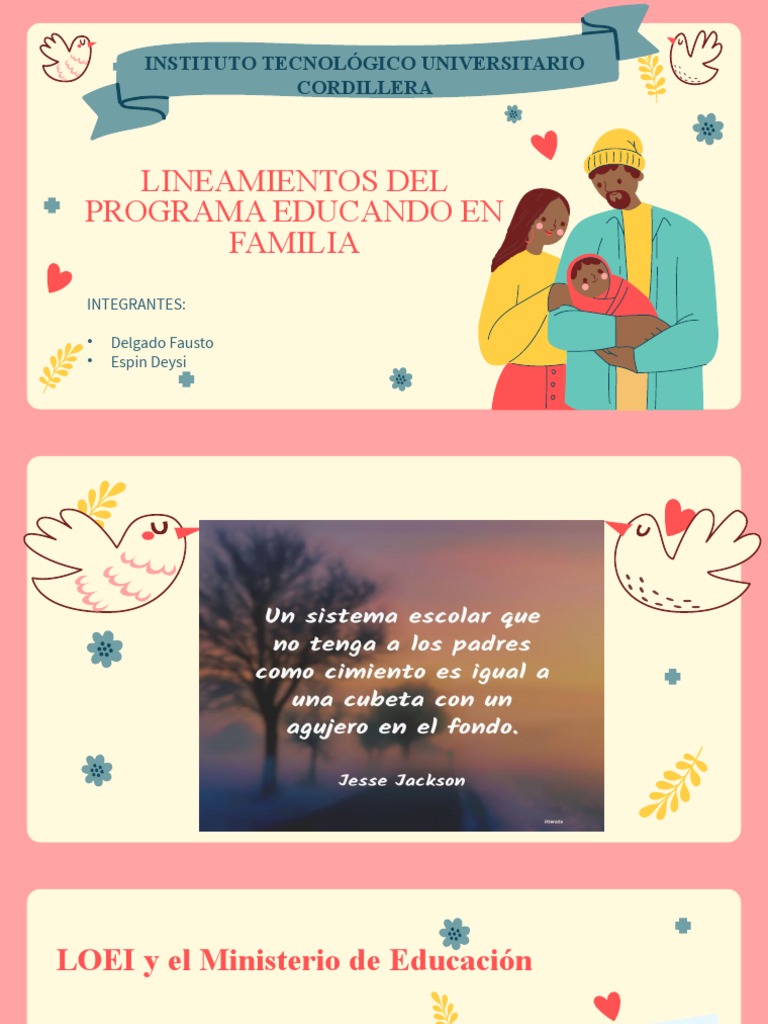 Lineamientos del Programa Educando en Familia | PDF | Familia | Institución