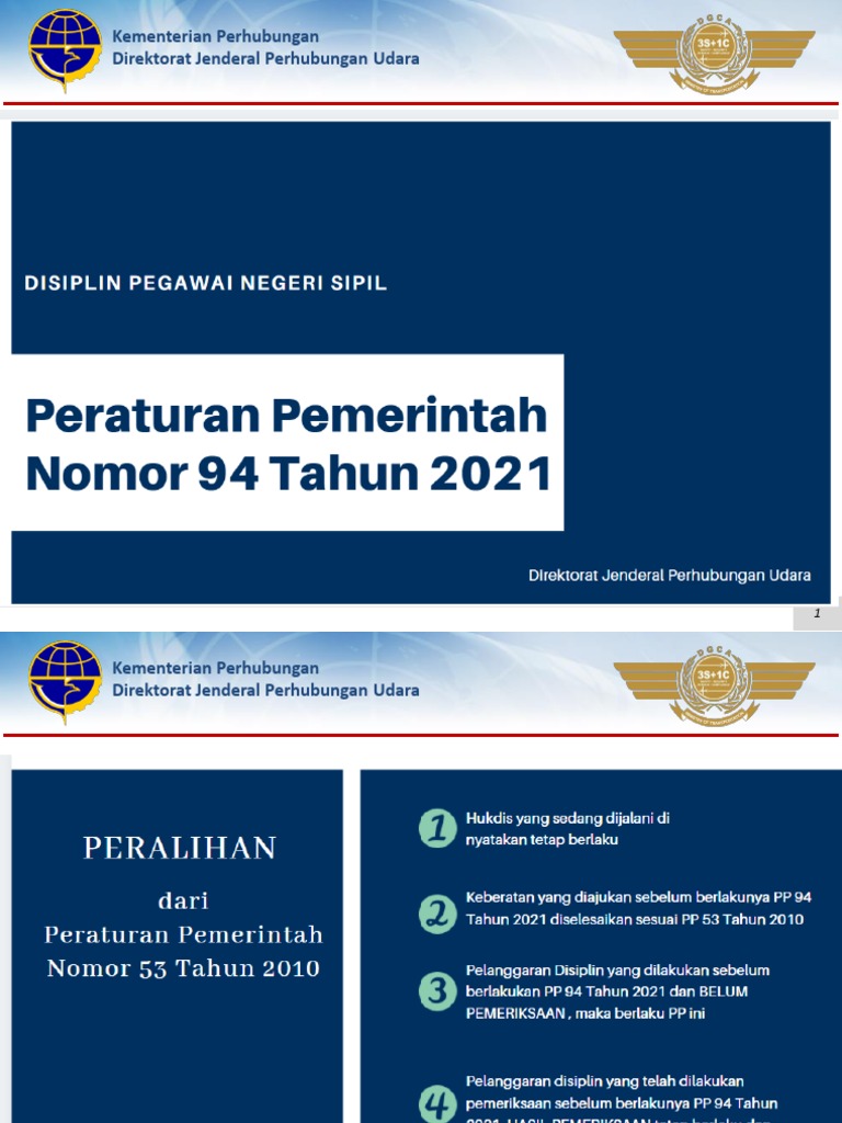 PP 94 Tahun 2021 Disiplin PNS | PDF