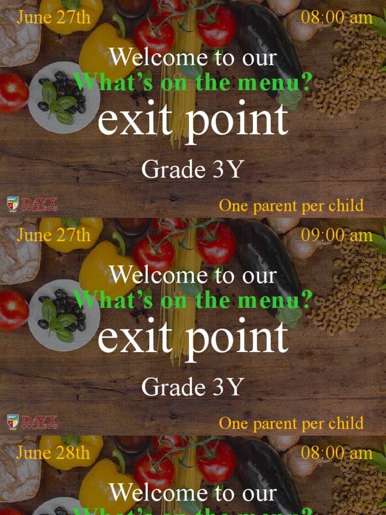 Exit Point Parents Invitation | PDF