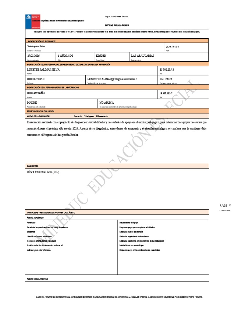 Valeria Parra | PDF | Evaluación | Cognición