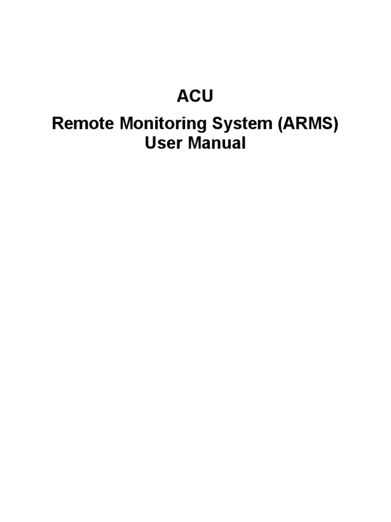 RMS User Manual for ACU Monitoring | PDF | Battery (Electricity) | Icon ...