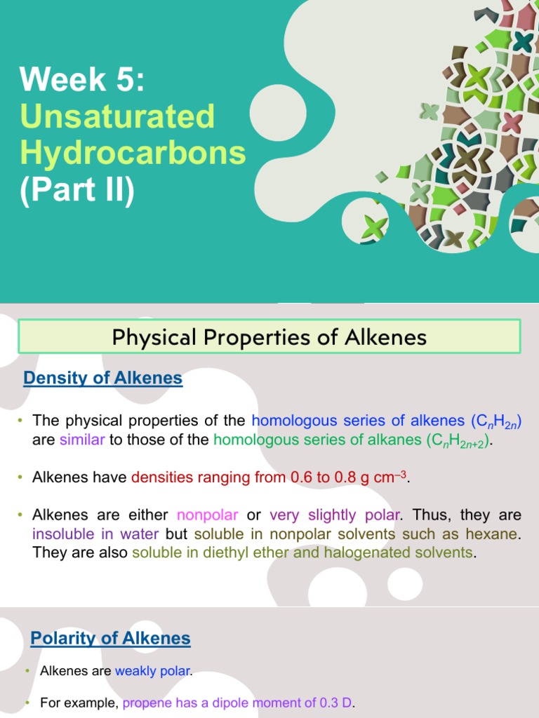 Chapter 3 - Unsaturated Hydrocarbons (Part II) | PDF | Chemical ... Chapter 3 - Unsaturated Hydrocarbons (Part II) | PDF | Chemical ...