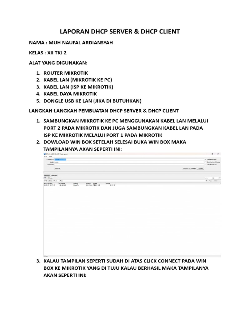 Laporan DHCP Server | PDF