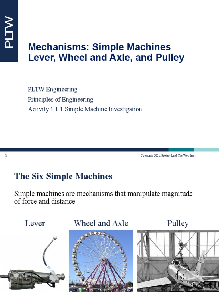 Poe 111 SimpleMachinesLeverWheelAndAxlePulley | PDF | Lever | Machines