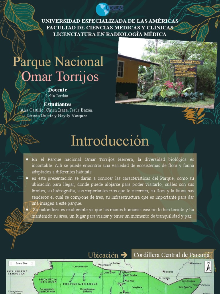 Parque Nacional Omar Torrijos Herrera - Grupo 4 | Descargar gratis PDF | Entorno natural ...