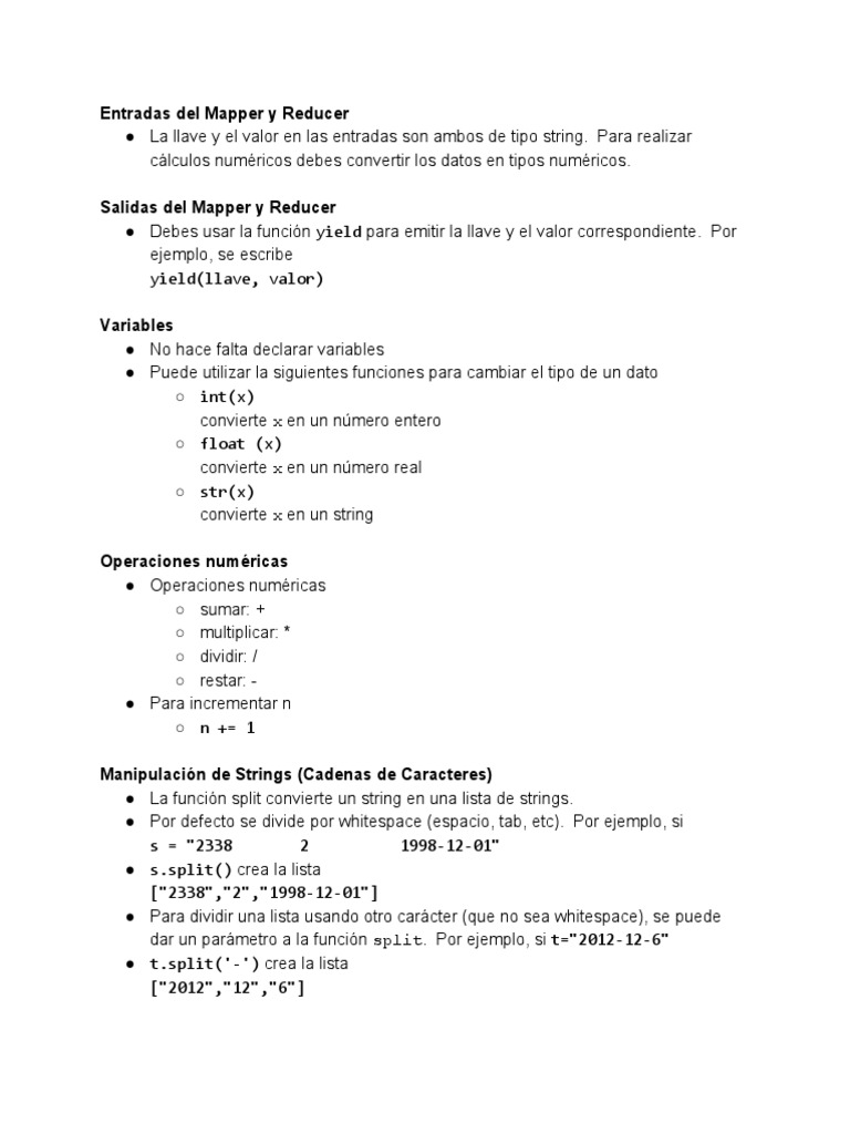 Guía de Python para MapReduce | PDF | Métodos y materiales de enseñanza