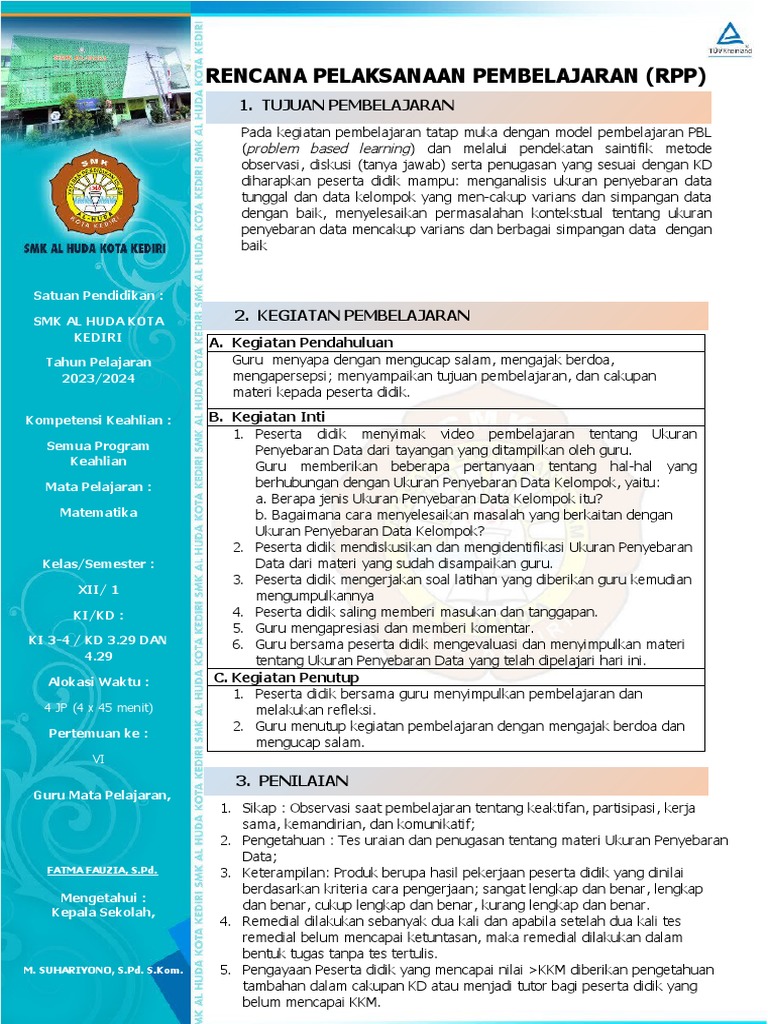 RPP 6 Ukuran Penyebaran Data Bagian 2 | PDF
