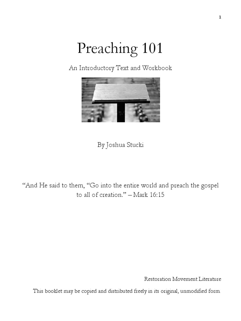 Preaching 101 | PDF | Sermon | Jesus