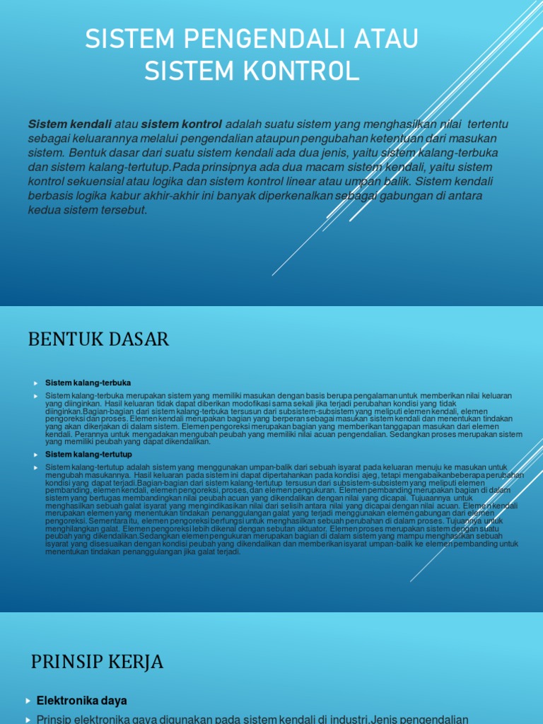 Sistem Pengendali Atau Sistem Kontrol Kelompok Devin | PDF