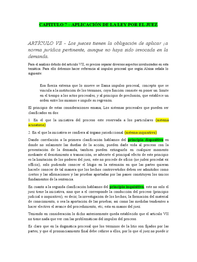 Capitulo 7. Resumen | PDF | Ley procesal | Demanda judicial