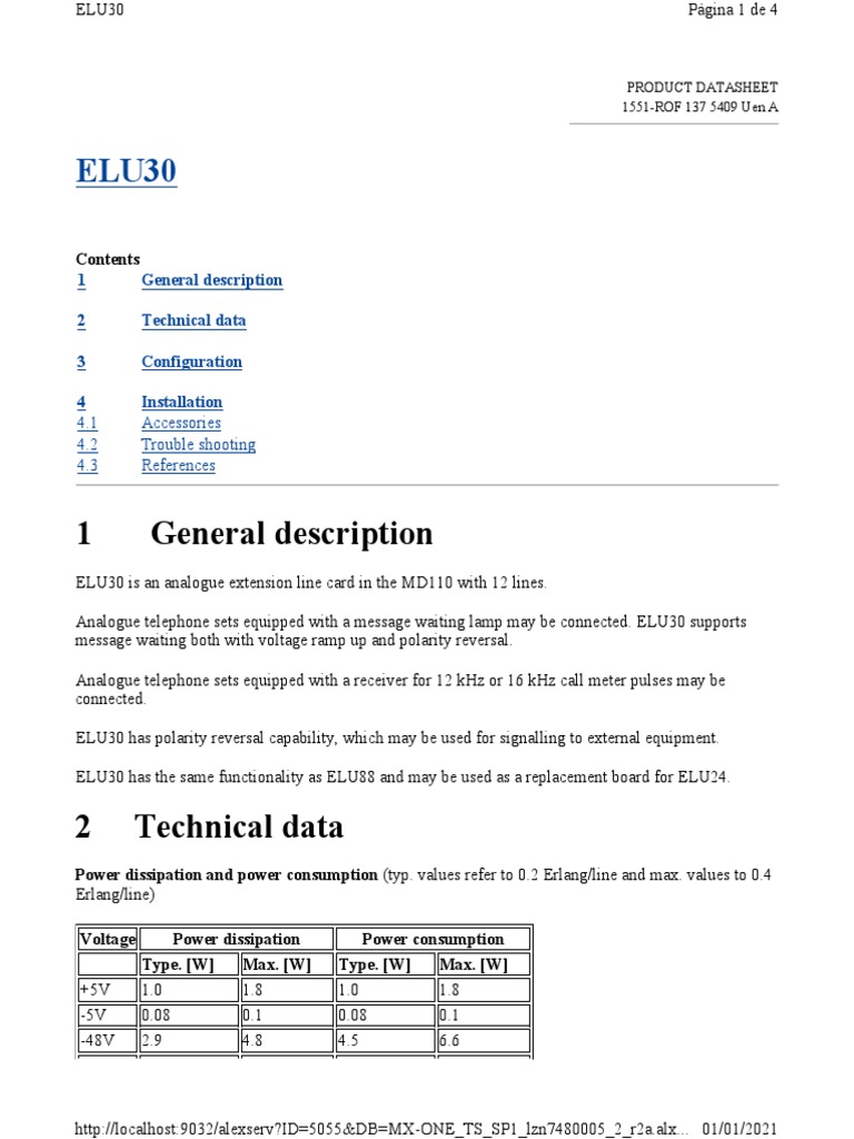 Elu30 Description | PDF
