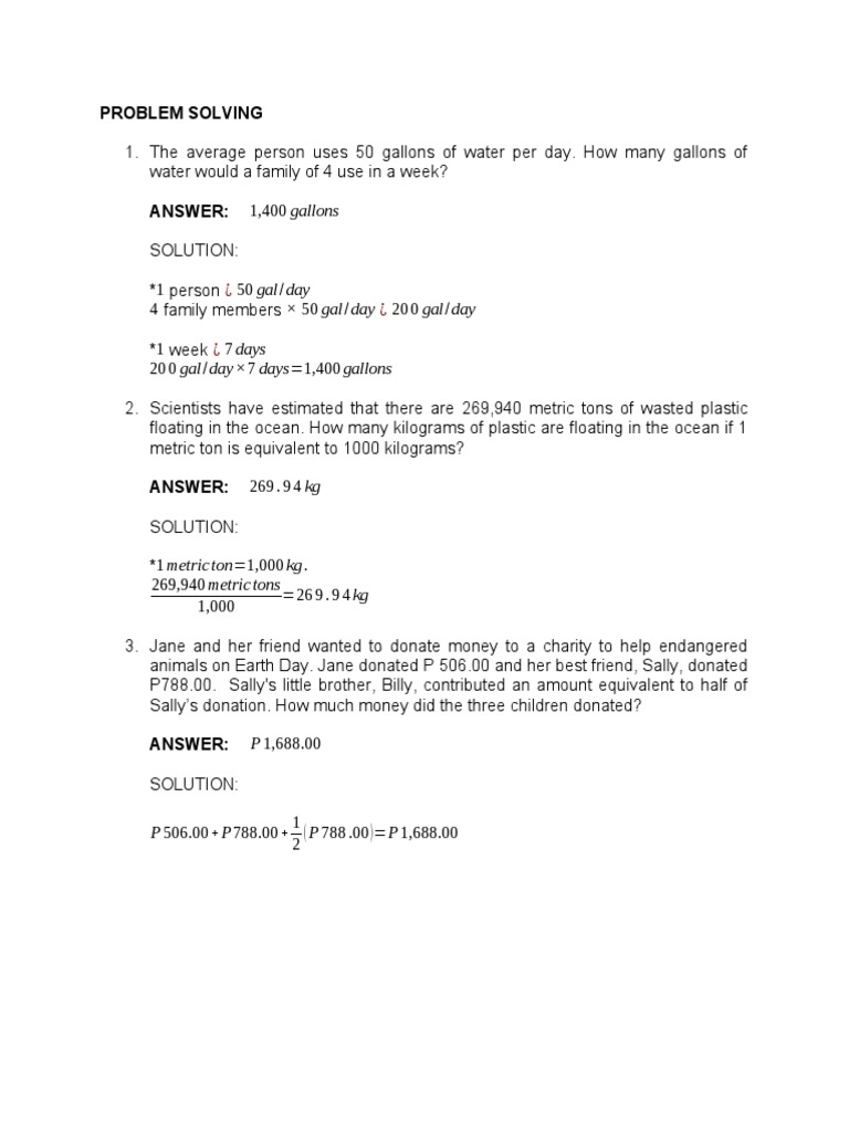 Problem Solving Quiz Bee Questions | PDF