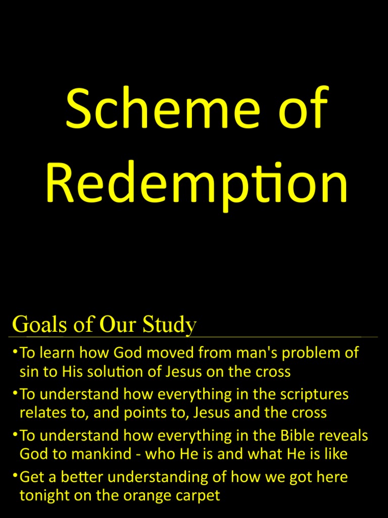 3 Scheme of Redemption Backgroundofredemption | PDF | Serpents In The ...