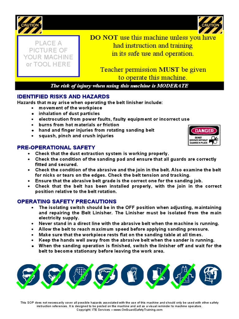 Belt Linisher Sop | PDF | Abrasive | Belt (Mechanical)