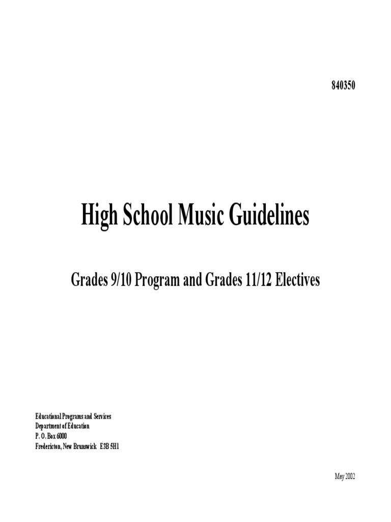 High School Music Guidelines | PDF | Musical Forms | Chord (Music)