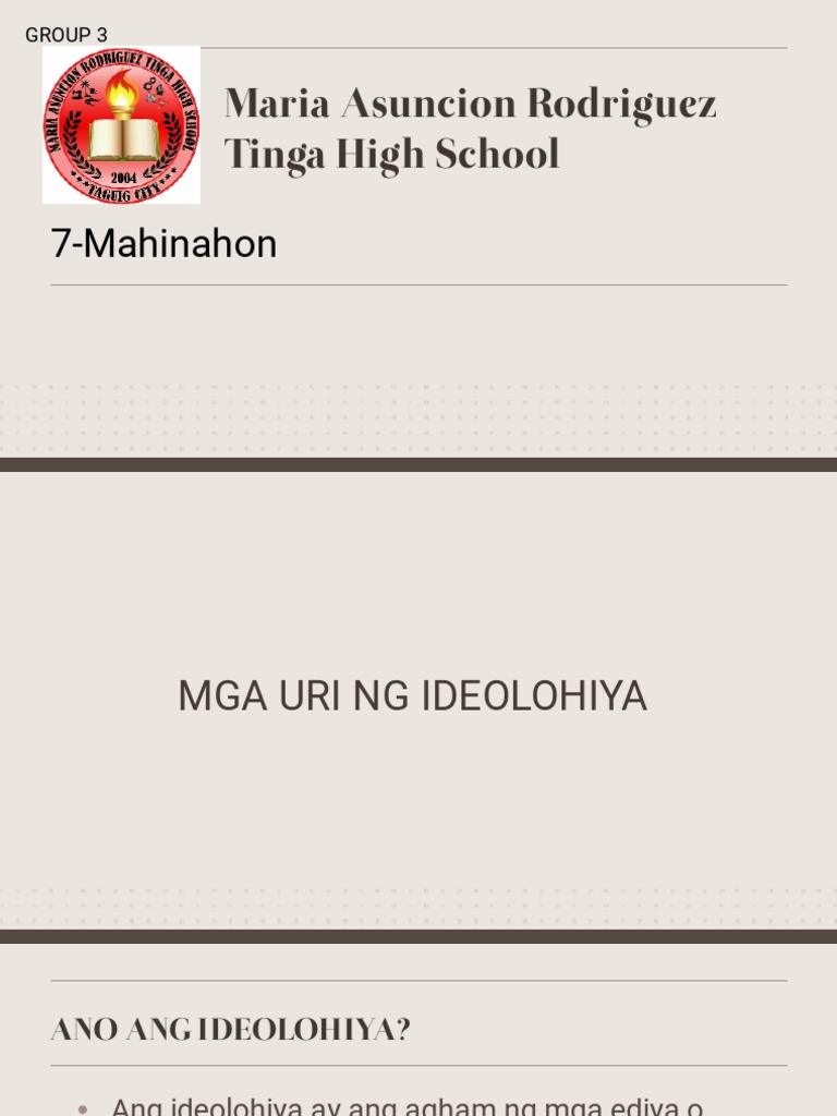 Ideolohiya Grade 7 | PDF