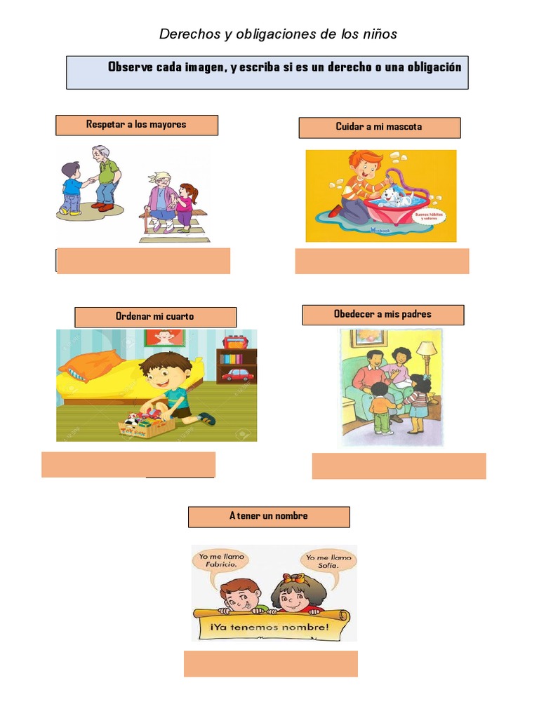Obligaciones y derechos de los niños | PDF