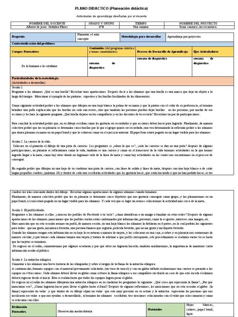 Formato Planeación | PDF