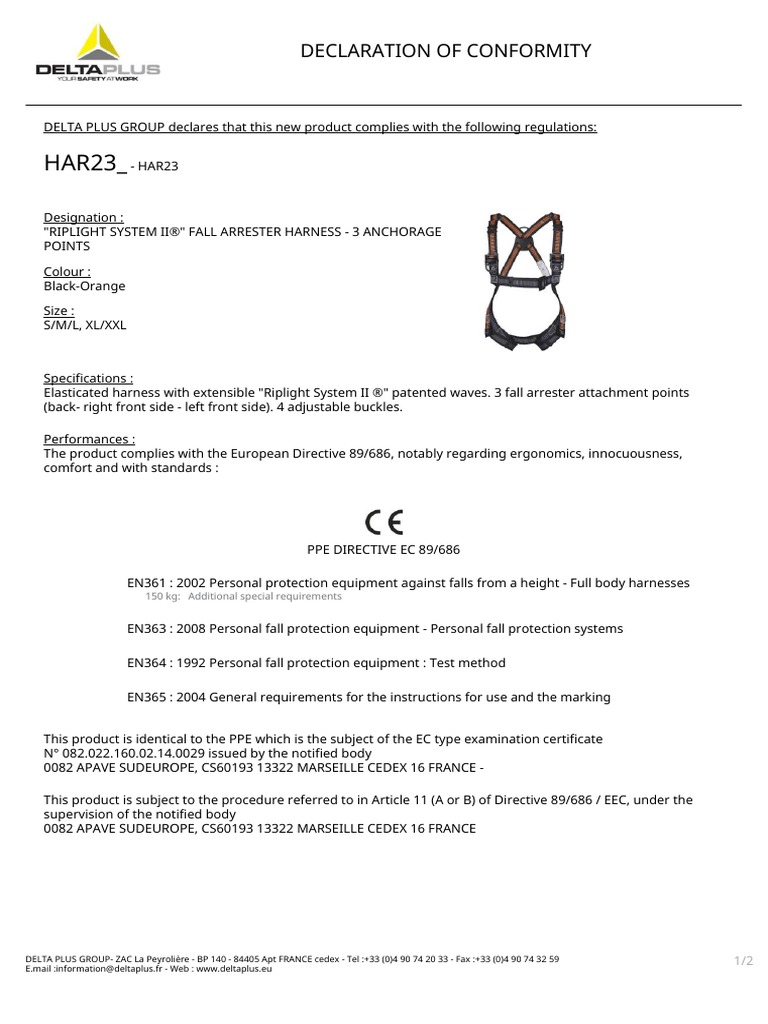 Delta Conformity Declaration Har23 | PDF | Computers | Technology & Engineering