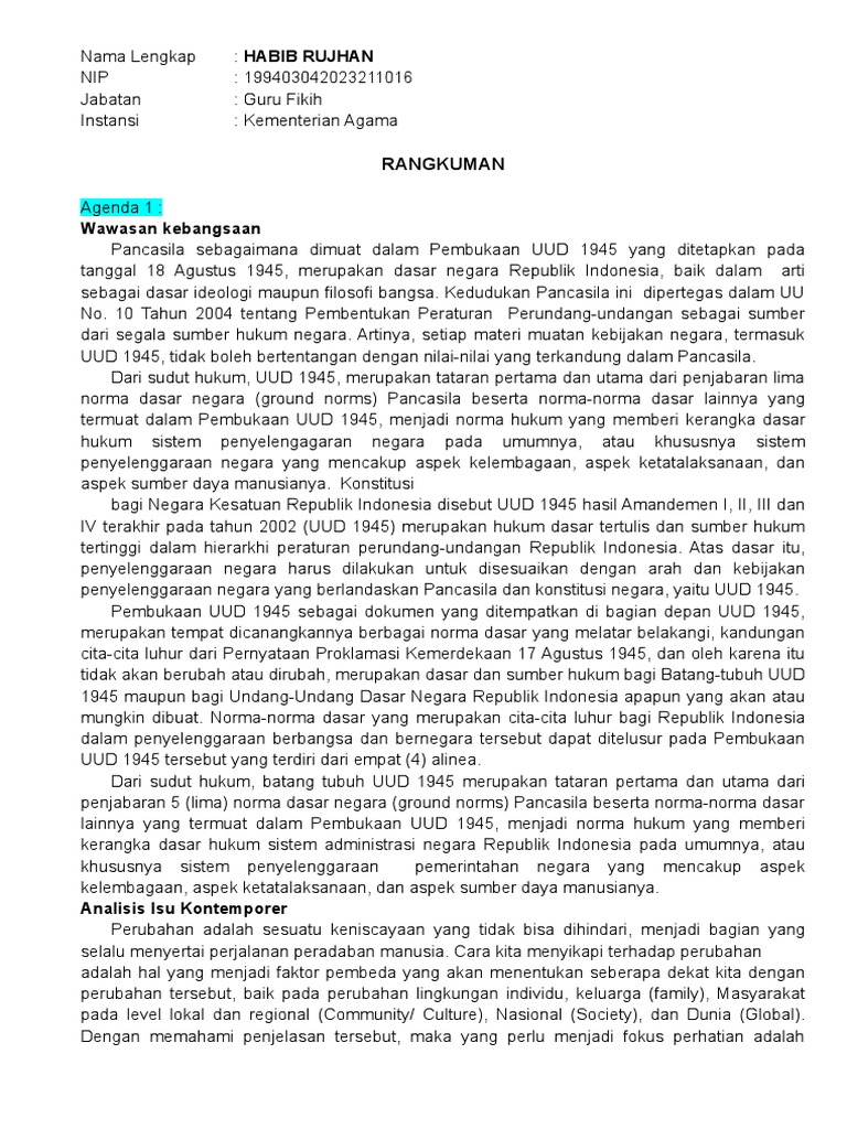 Resume Mooc PPPK - Habib Rujhan-199403042023211016 | PDF