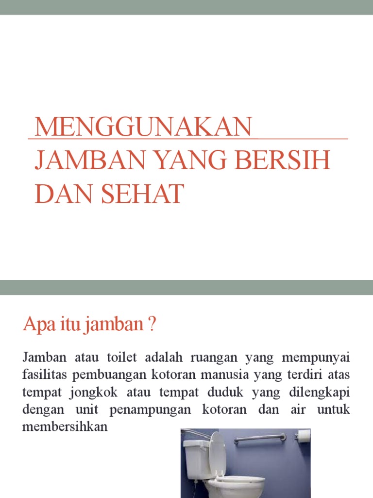 Jamban Bersih Dan Sehat | PDF | Kesehatan Holistik