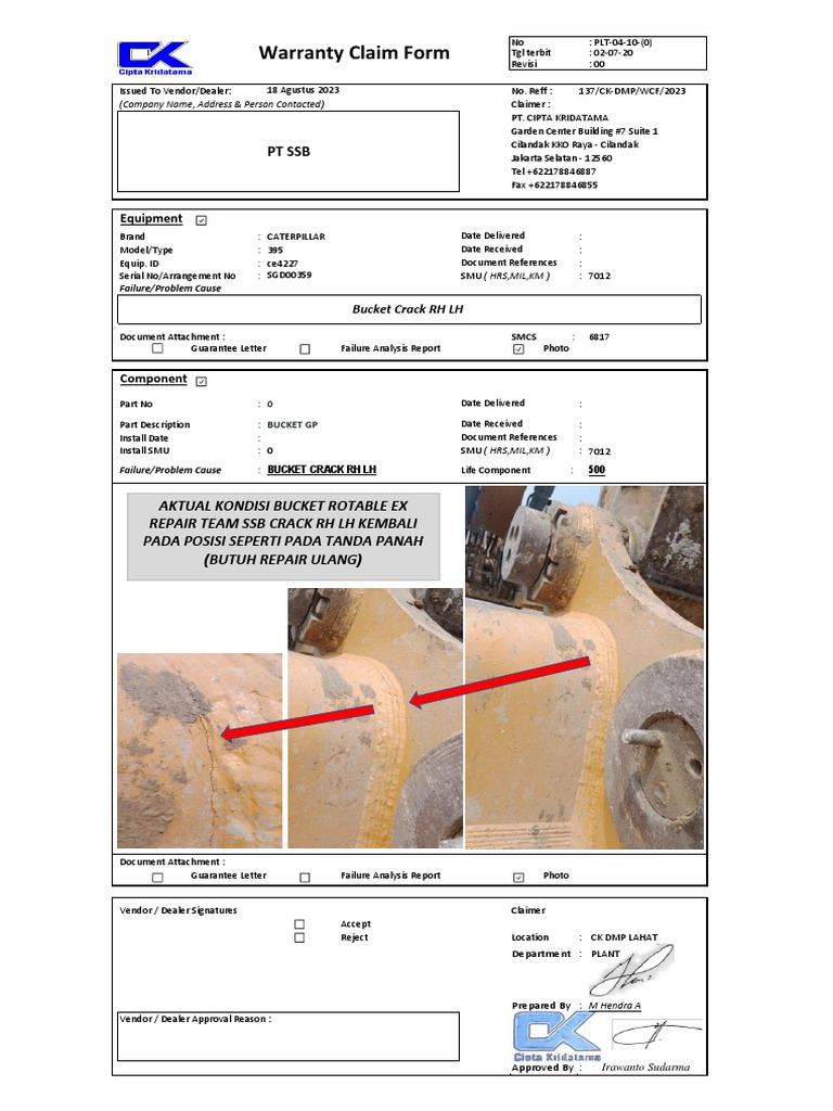 WCF Ce4227 Bucket Crack | PDF