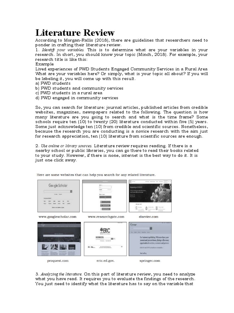 Literature Review Guide for Novices | PDF | Social Science | Science ...