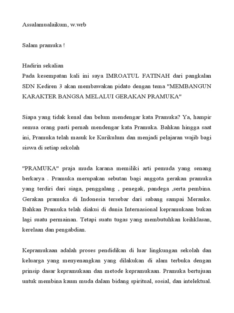 Pidato Pramuka | PDF