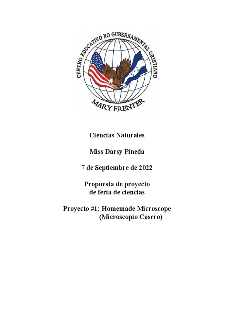 Propuesta de Feria de Ciencias | PDF Propuesta de Feria de Ciencias | PDF