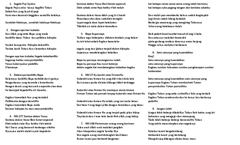 Segala Puji Syukur | PDF