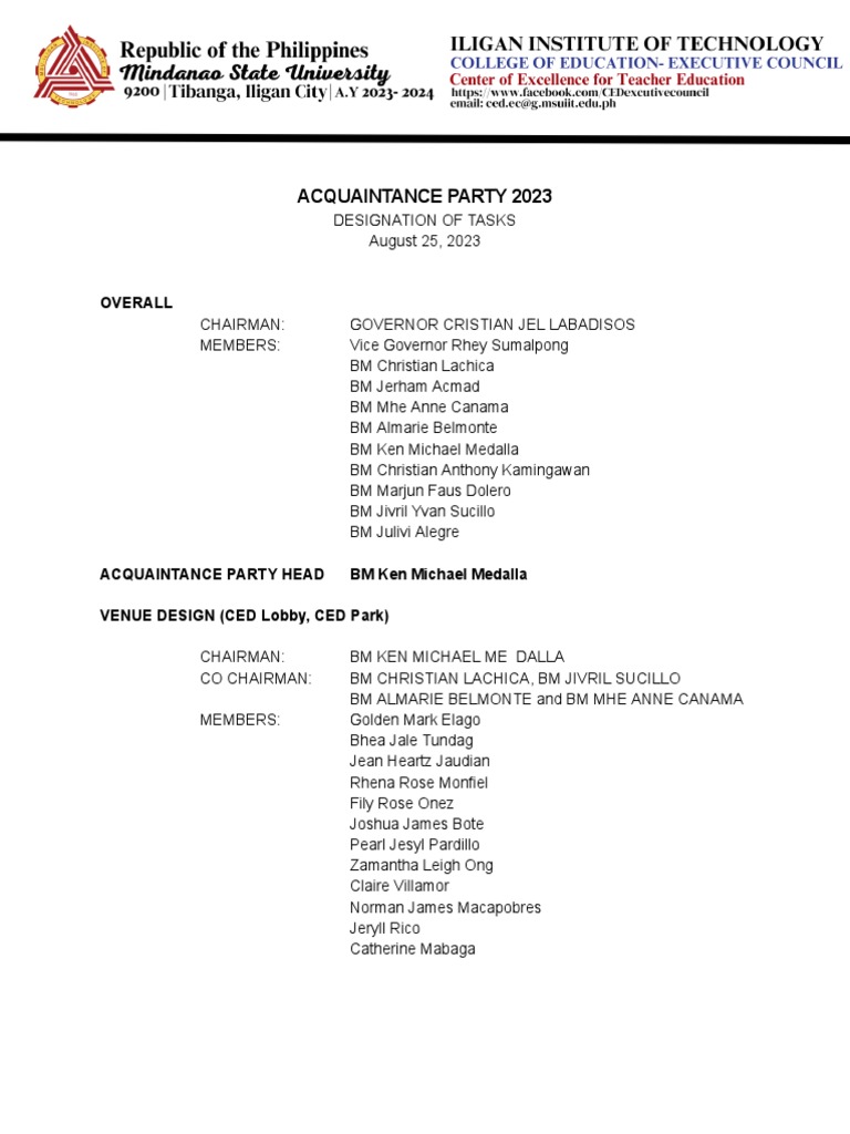 Acquaintance Party | PDF