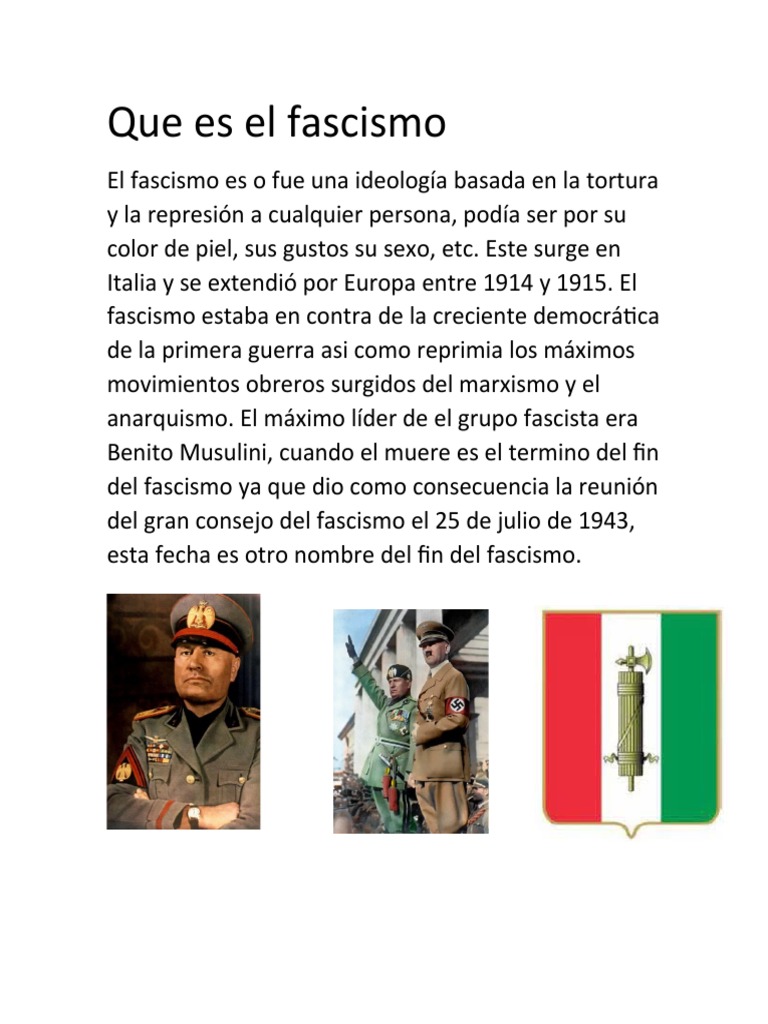 Que Es El Fascismo | PDF
