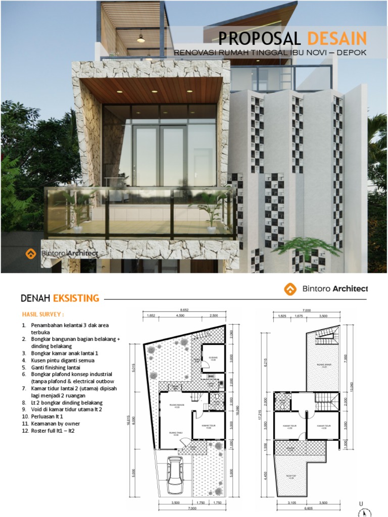 r3 3d Exterior Proposal Desain Renovasi Rumah Ibu Novi | PDF