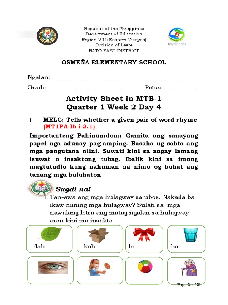worksheet-MTB Week2 Day4 | PDF