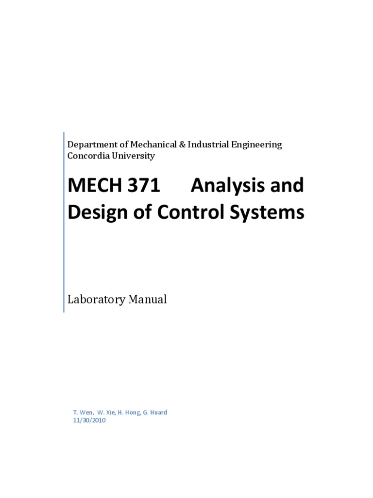 Mech 371 Manual v2010 | PDF | Operational Amplifier | Amplitude
