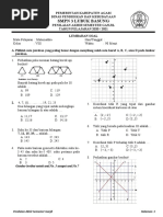 Pts Matematika SMP Kelas 8 Semester 1 | PDF